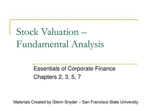 Ppt Stock Valuation Fundamental Analysis Powerpoint Presentation