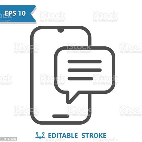 휴대 전화 및 채팅 거품 아이콘입니다 스마트폰 전화 문자 메시지 Brand Name Online Messaging Platform에 대한 스톡 벡터 아트 및 기타 이미지