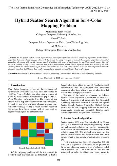 Pdf Hybrid Scatter Search Algorithm For 4 Color Mapping Problem