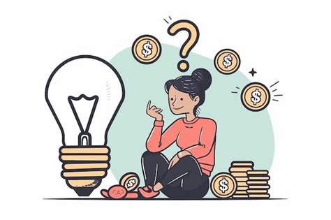 Premium Vector Adult Woman With Question In Illustration