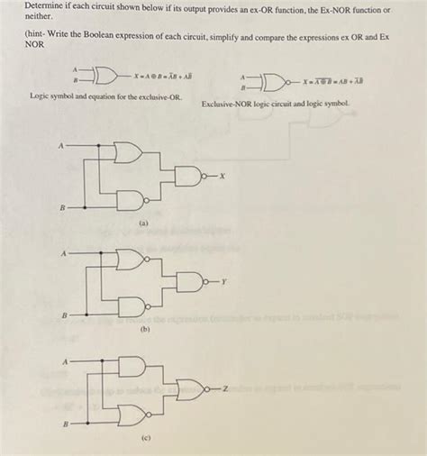 Solved For Logic Circuit A Write The Boolean Expression B