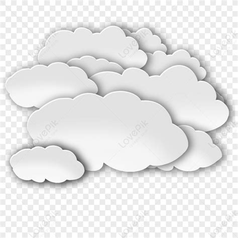 구름 일러스트 종이 컷 그레이 화이트 책 하늘개념연설 Png 일러스트 무료 다운로드 Lovepik