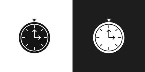 Premium Vector Time Clock Icon Line Art Vector