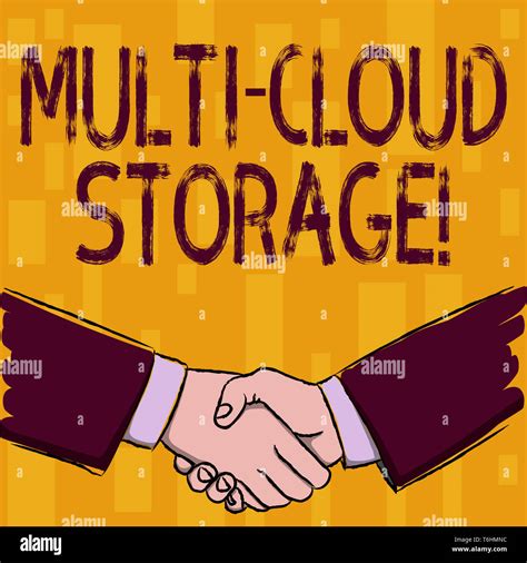 Writing Note Showing Multi Cloud Storage Business Concept For Use Of Multiple Cloud Computing