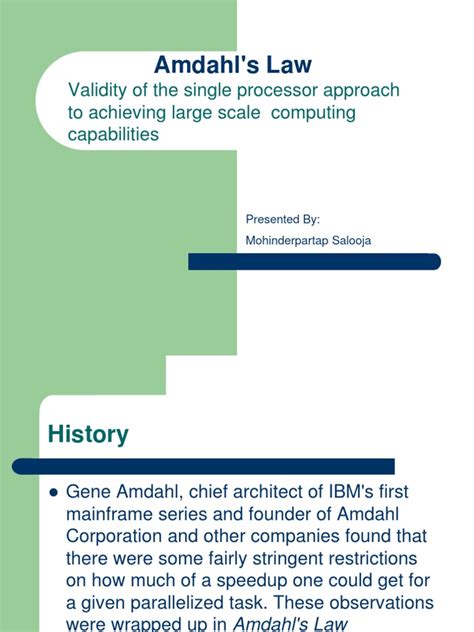 Amdahls Law [autosaved] Parallel Computing Computer Architecture