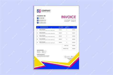 Premium Vector Simple Minimalist Business Invoice Template Design