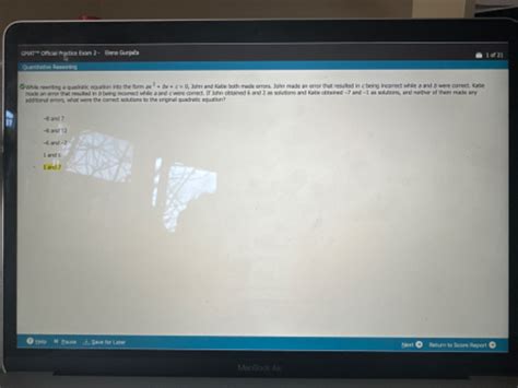 While Rewriting A Quadratic Equation Into Studyx