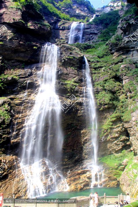 庐山瀑布美景 自然保护景区 旅游景点 摄影素材 汇图网www huitu