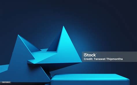 파란색 추상 기하학적 배경의 3d 렌더링 사이버 펑크 개념 광고 기술 쇼케이스 메타버스 배너 화장품 패션 비즈니스용 장면 공상 과학 일러스트레이션 제품 디스플레이 메타버스에