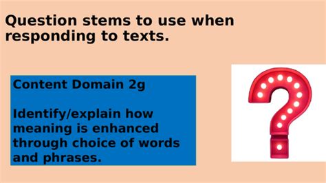 Year 6 Reading Comprehension Word Choice Authorial Intent And