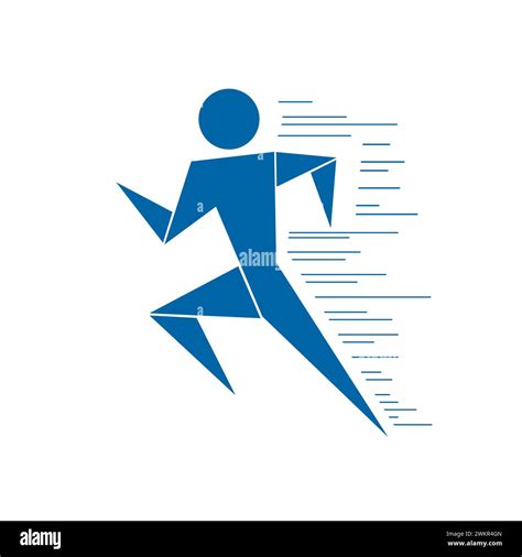 Running Man Vector Graphics Graphic Modern Illustration Stylish Design Stock Vector Image