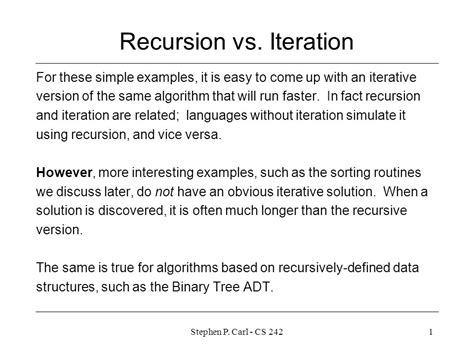 Stephen P Carl Cs 2421 Recursion Reading Chapter Ppt Download