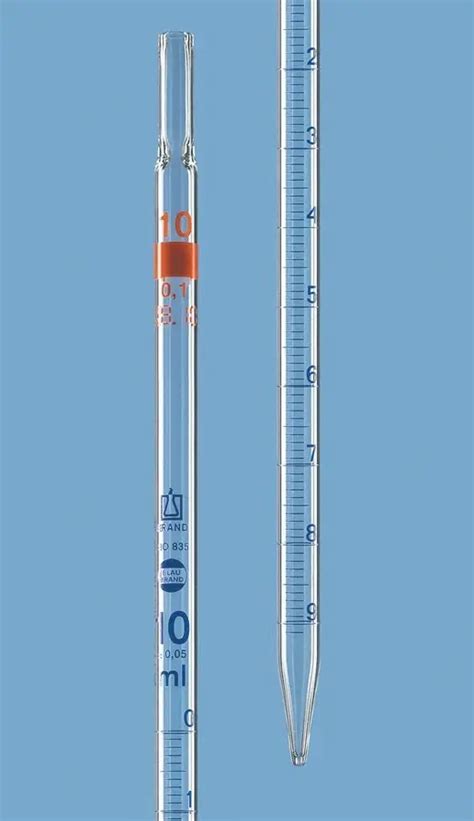 Pipeta Graduada De Precisión De Vidrio Volumen 1 Ml Vertido Total