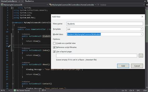 Configure Azure Cosmodb For Aspnet Web Apps