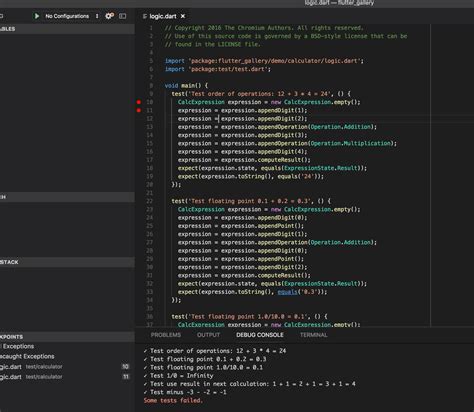 Missed Breakpoints In Flutterygallery Tests On Mbp · Issue 958 · Dart Codedart Code · Github