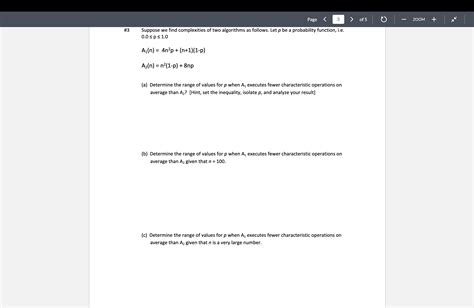Solved Suppose We Find Complexities Of Two Algorithms As Chegg