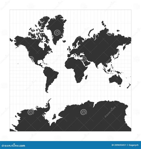 World Map Spherical Curved World Map World Map Globe Isolated Vector