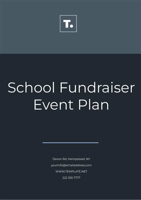 Free School Fundraiser Event Plan Template To Edit Online