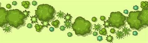 정글 숲 상단 보기 수평 원활한 구성 자란 열대 우림 만화 스타일의 평면 디자인 그림 벡터입니다 0명에 대한 스톡 벡터 아트 및 기타 이미지 Istock