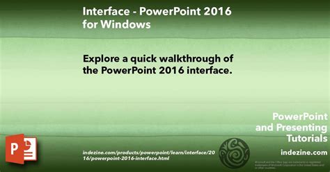Interface Powerpoint 2016 For Windows