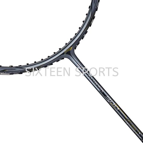 Lining 3d Calibar 900 Gold Grey Badminton Racket C W Lining No 1 String And Overgrip Badminton