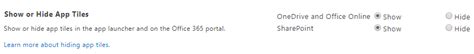 onedrive 및 sharepoint 앱 타일 숨기기 sharepoint in microsoft 365 microsoft learn