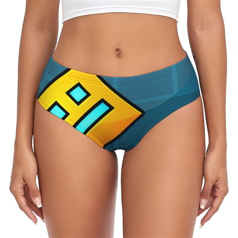 Gokiu Geometry Dash Womens Underwear Soft Briefs Ladies Breathable