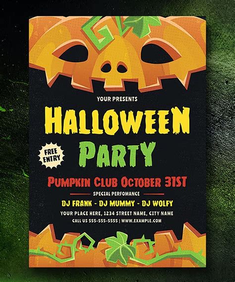 Pin On Halloween Flyer Templates
