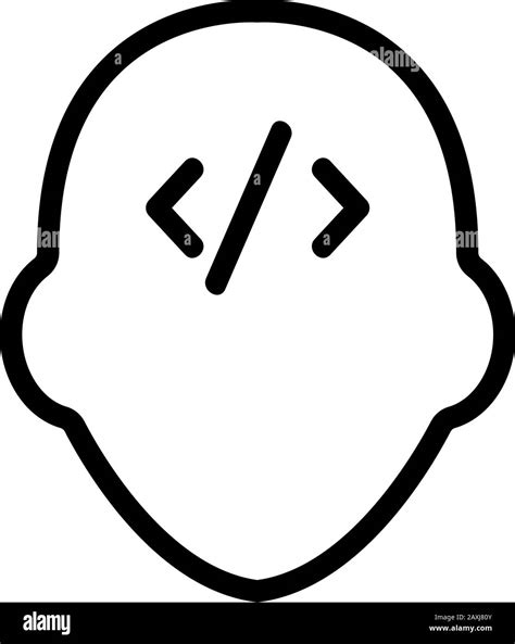 Developer Programmer Icon Vector Isolated Contour Symbol Illustration Stock Vector Image And Art