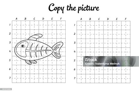 그림을 복사합니다 그리드로 그립니다 아이들을위한 색칠 공부 책 페이지 필기 연습 그리기 기술 훈련 인쇄 가능한 워크시트 를