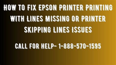 How To Fix Epson Printer Printing With Lines Missing Or Printer Skipping Lines Issues By