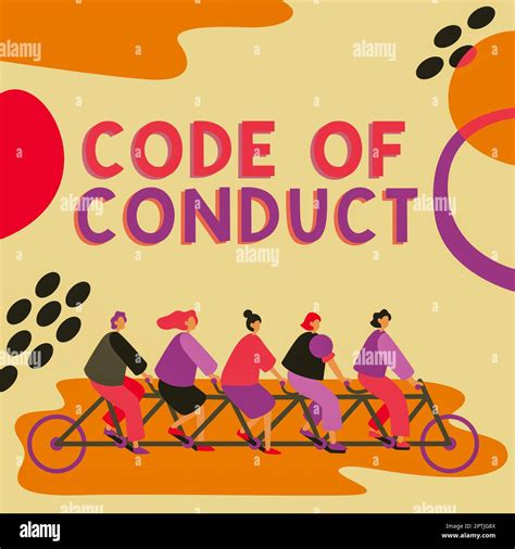 Conceptual Display Code Of Conduct Internet Concept Ethics Rules Moral Codes Ethical Principles