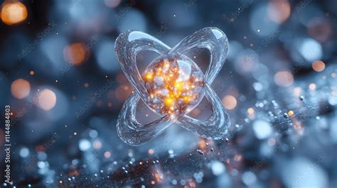 Macro Close Up Of A Technetium Atom Showcasing Its Unique Properties And Applications In Medical