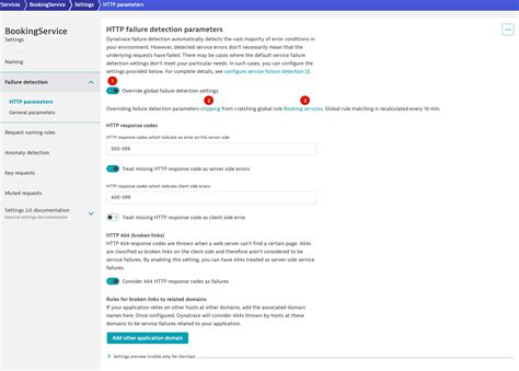 Configure Service Failure Detection Dynatrace Docs