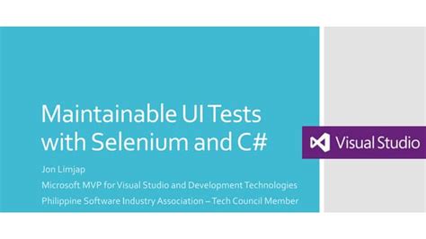 Maintainable Ui Tests With Selenium And C Ppt