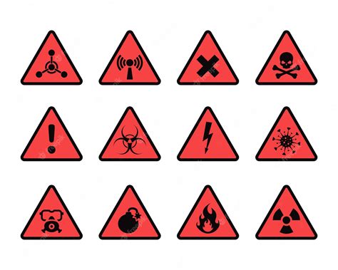 Premium Vector Danger Warning Alert Triangles Premium Vector Danger Warning Alert Triangles