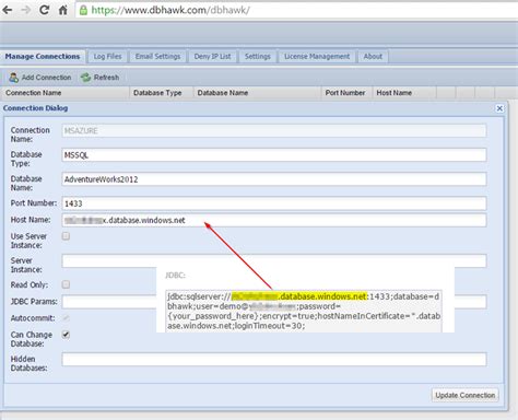 Connecting Sql Azure With Dbhawk