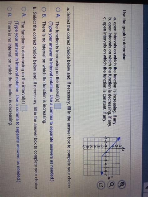solved use the graph to determine a open intervals on which
