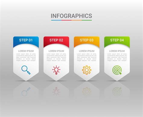 Premium Vector Business Data Visualization Infographic Template With 4 Steps