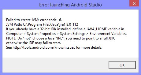 Android Failed To Create Jvm Error Code Stack Overflow
