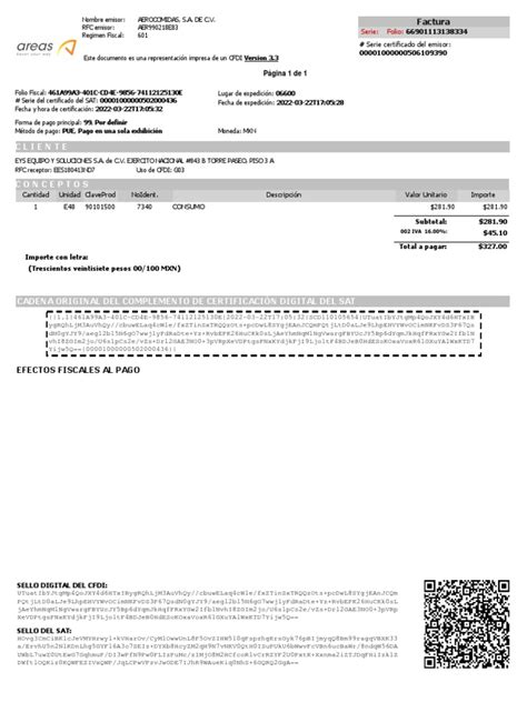 Ejemplo De Cfdi Pdf Contabilidad