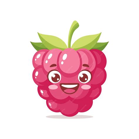 Raspberry Cute Cartoon Fruit Fresh Animation Kawaii Healthy Character