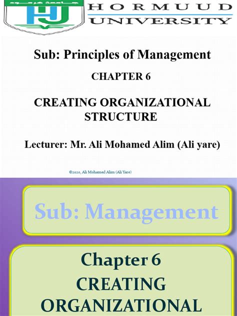 Chapter 6 Creating Organizational Structure Pdf Organizational