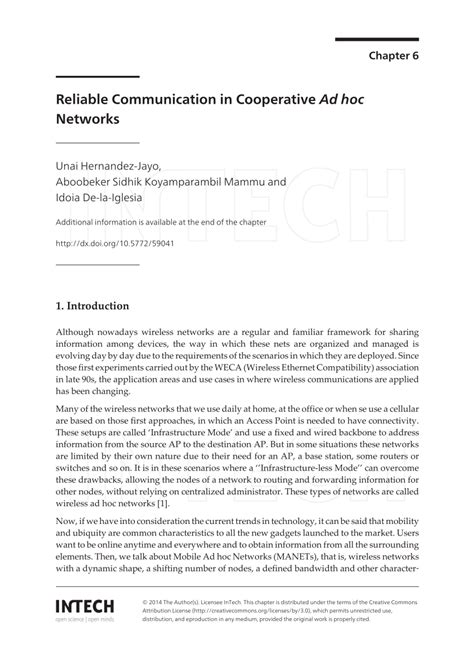 Pdf Reliable Communication In Cooperative Ad Hoc Networks