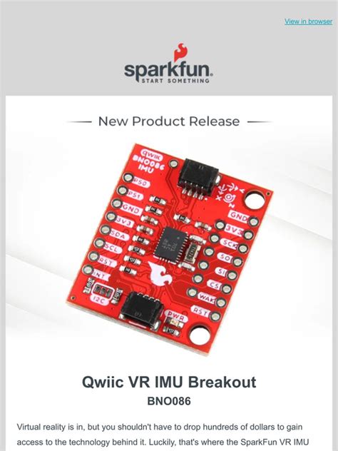 Sparkfun Introducing The Vr Imu Breakout Bno086 Qwiic Milled