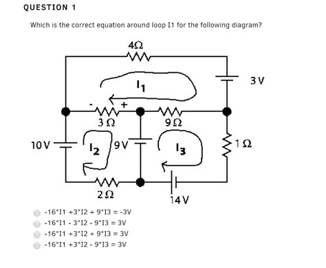 Solved QUESTION Which Is The Correct Equation Around Loop Chegg