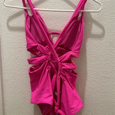 Hot Pink One Piece Swimsuit Depop