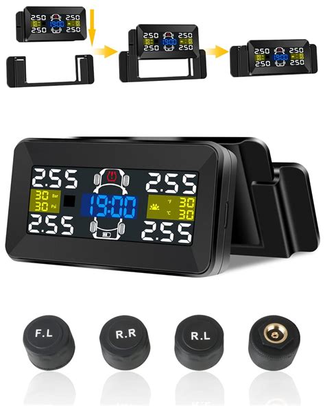 Amazon Com NewestTire Pressure Monitoring System TPMS Monitor System Wireless Solar Large