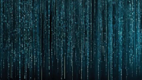 digital rain of binary code creates a matrix inspired abstract atmosphere premium ai generated