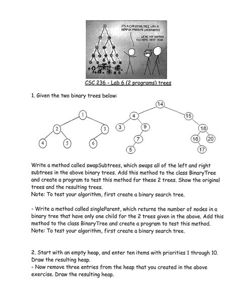 Solved Csc 230 Lab 6 2 Programs Trees 1 Given The Two